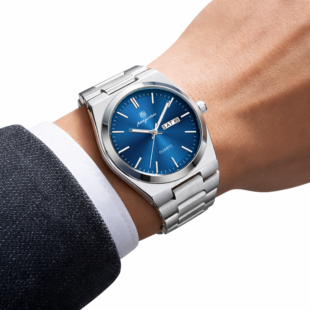 Navy Blue Men's Wristwatch – Bellmont Watches